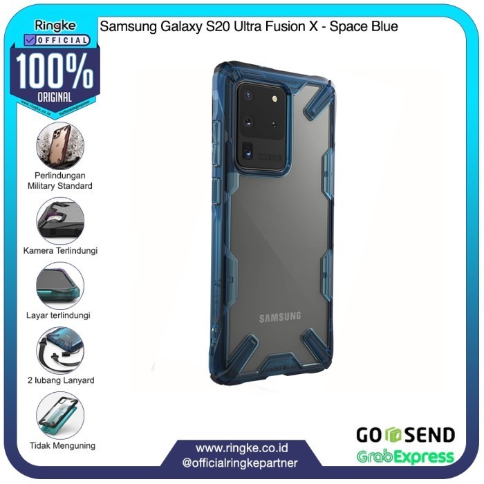 Jual Ringke Samsung S20 Ultra Fusion X Space Blue Softcase Military | Shopee Indonesia