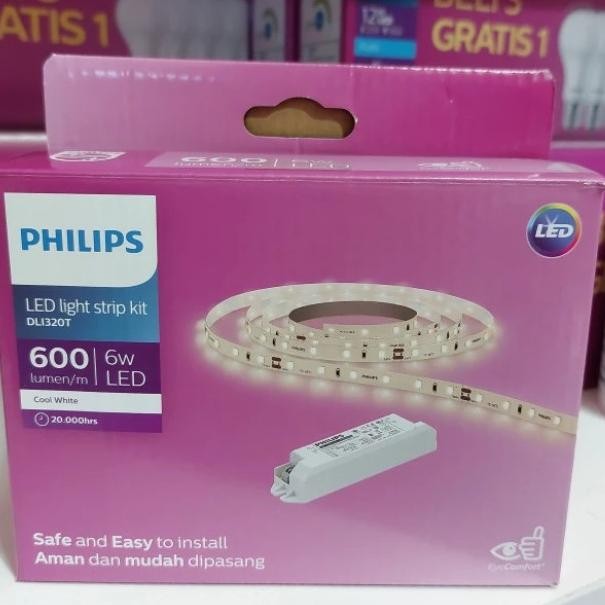 Jual Lampu LED Strip Kit 5M 6W 24V + Trafo LED strip Philips JUAL MURAH ...