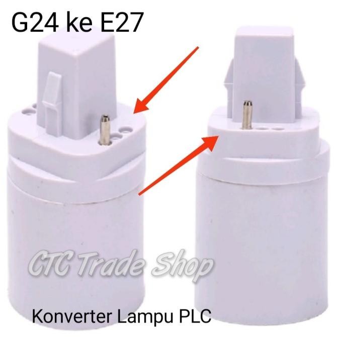 Jual Konverter Fitting Lampu G24 Ke E27 Adapter Fitting PLC ke Drat ...