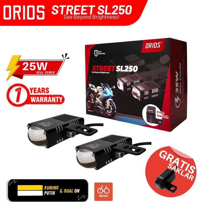 Jual Orios Sl250 Lampu Foglamp Led Projector 50W Motor Mobil Adventure ...
