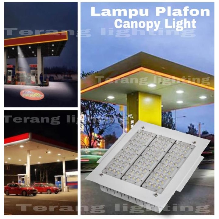 Jual LAMPU CANOPY PLAFON SPBU / POM BENSIN - 120 WATT CAHAYA PUTIH ...