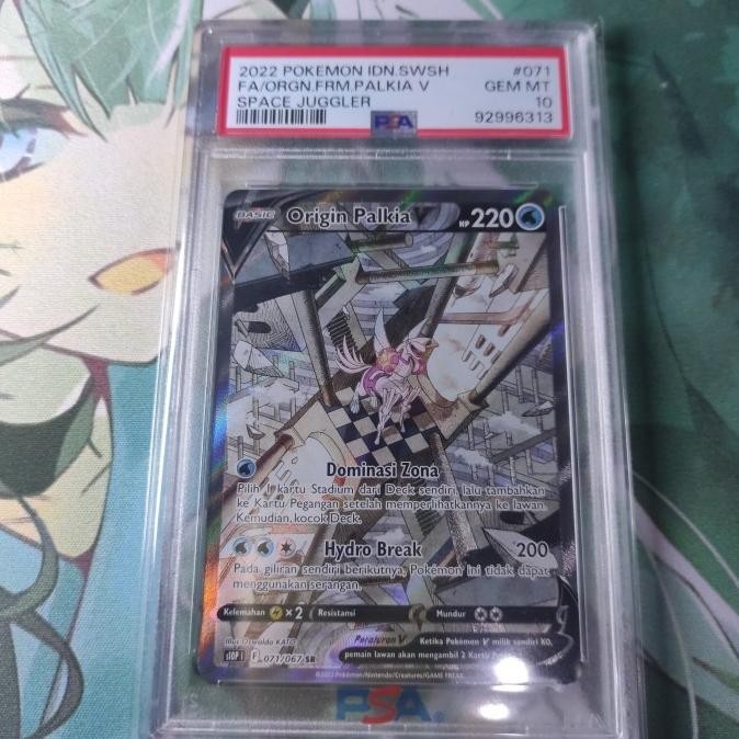 Jual Kartu Pokemon TCG ID Indonesia SWSH S10P Origin Forme Palkia V SR AA PSA 10 | Shopee Indonesia