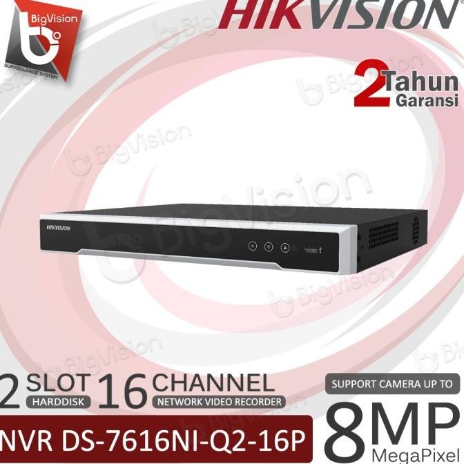Jual NVR HIKVISION 16 CHANNEL DS-7616NI-Q2-16P POE | Shopee Indonesia
