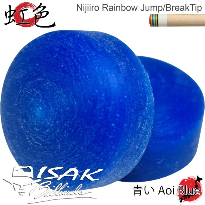 Jual Nijiiro Rainbow Jump Break Tip Blue Hard Tips Cue Bola Loncat SE01 ...
