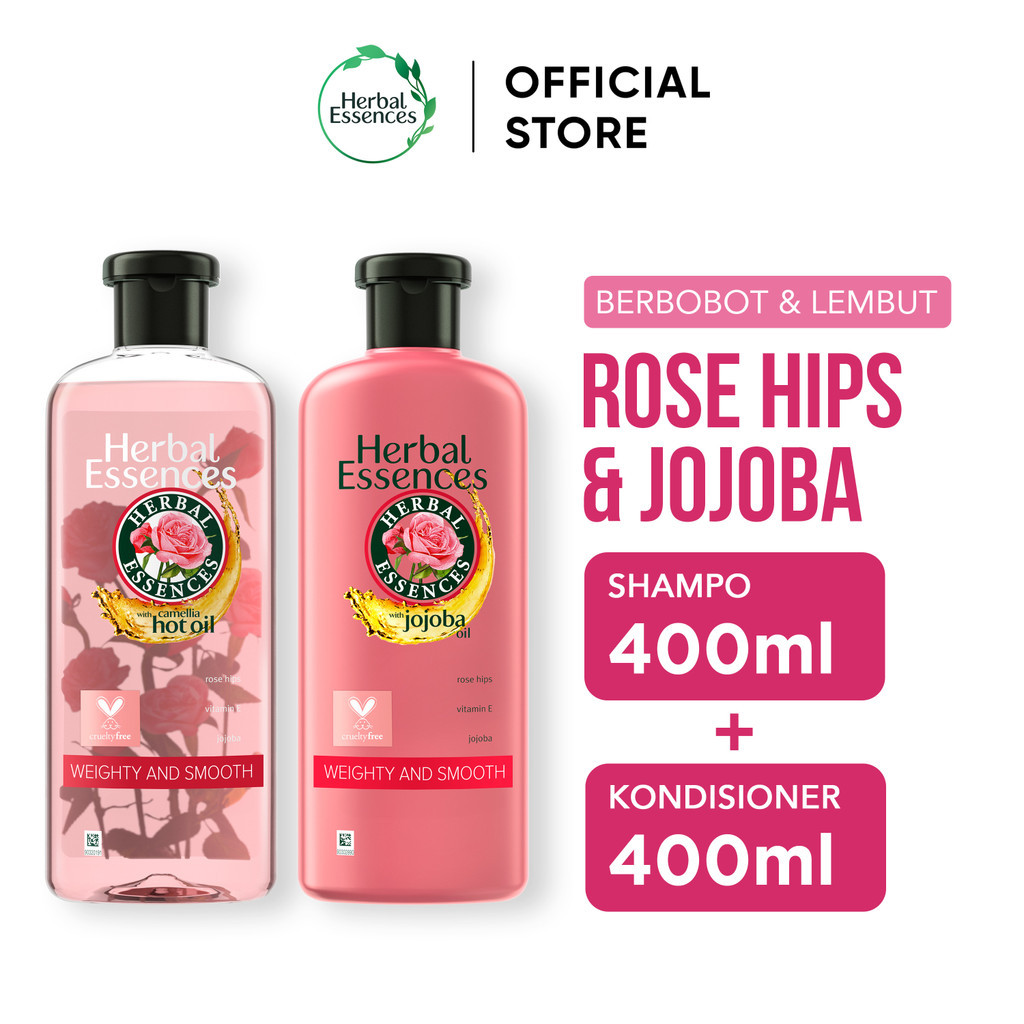 Jual Herbal Essences Classics Rose Hips Weighty and Smooth 400ml Shampoo + Conditioner | Shopee ...