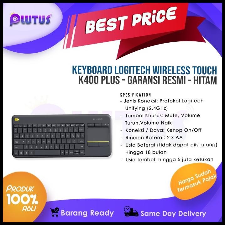 Jual Logitech K-400 Keyboard Wireless Touch K400 Plus | Shopee Indonesia