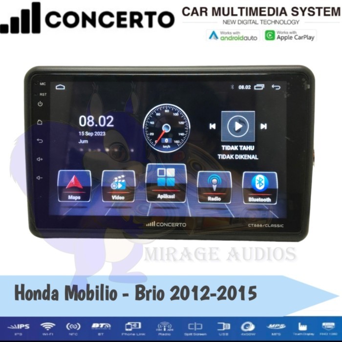 Jual Head Unit Android Concerto For Honda Brio - Mobilio 2012-2015 9 ...