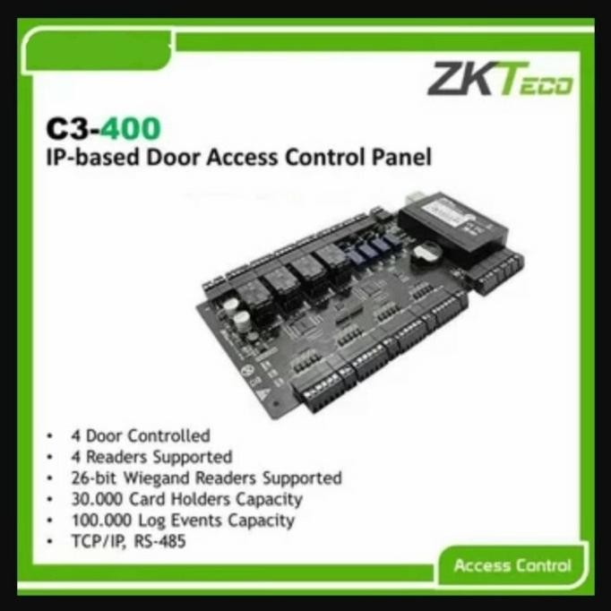 Jual Akses Kontrol 4 Door Access Control Controller Panel Zkteco C3-400 ...