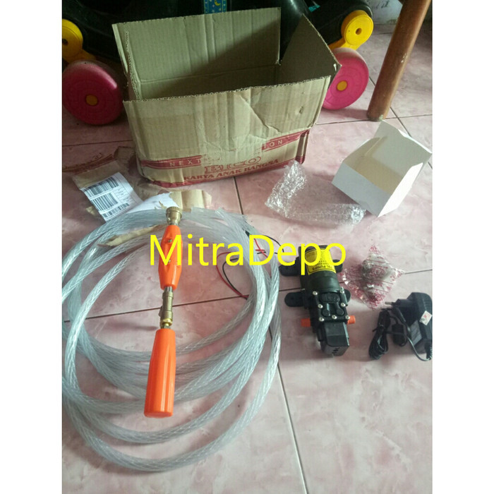 Jual Terpopuler Alat Cuci Motor/Mobil/Ac/Steam/Jet Cleaner Pompa Dc12V Robotech | Shopee Indonesia