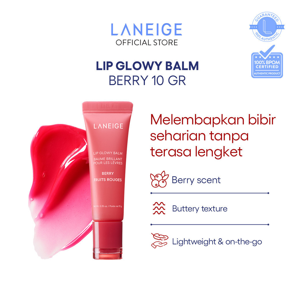 Jual LANEIGE Lip Glowy Balm Berry 10 gr | Shopee Indonesia