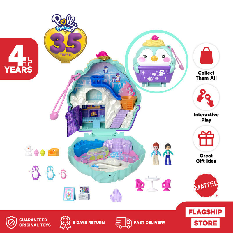 Jual Polly Pocket Snow Sweet Penguin Compact Playset - Mainan Aksesoris ...