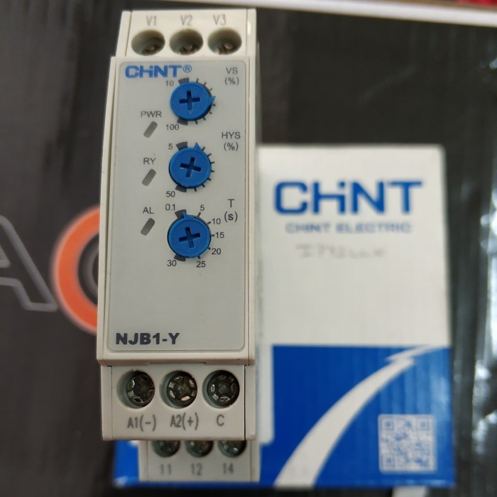 Jual anti phase/phase failure relay/undervoltage NJB1-Y chint 1 phase ...