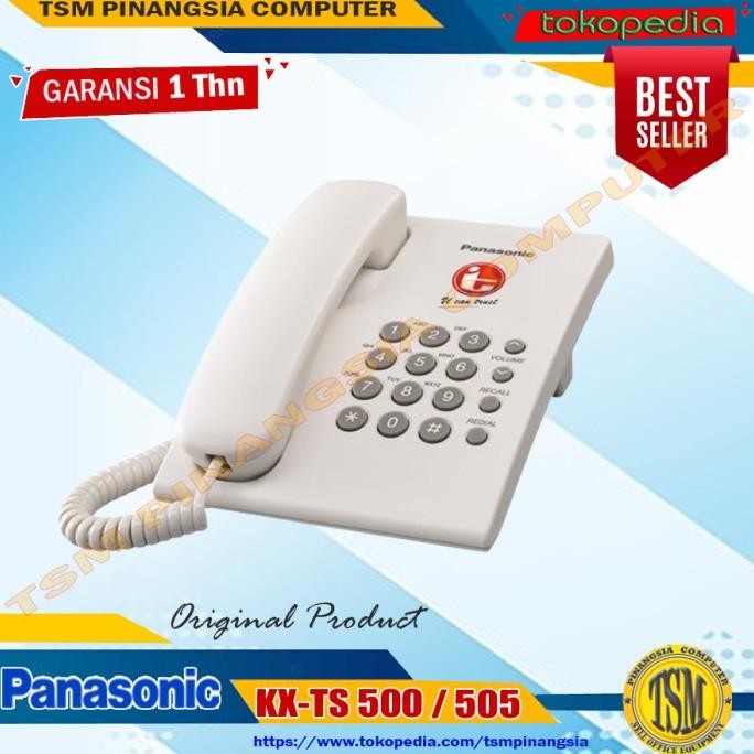 Jual Telepon Panasonic KX-TS500 / KX-TS505 Pesawat Telp Rumah Single Line | Shopee Indonesia