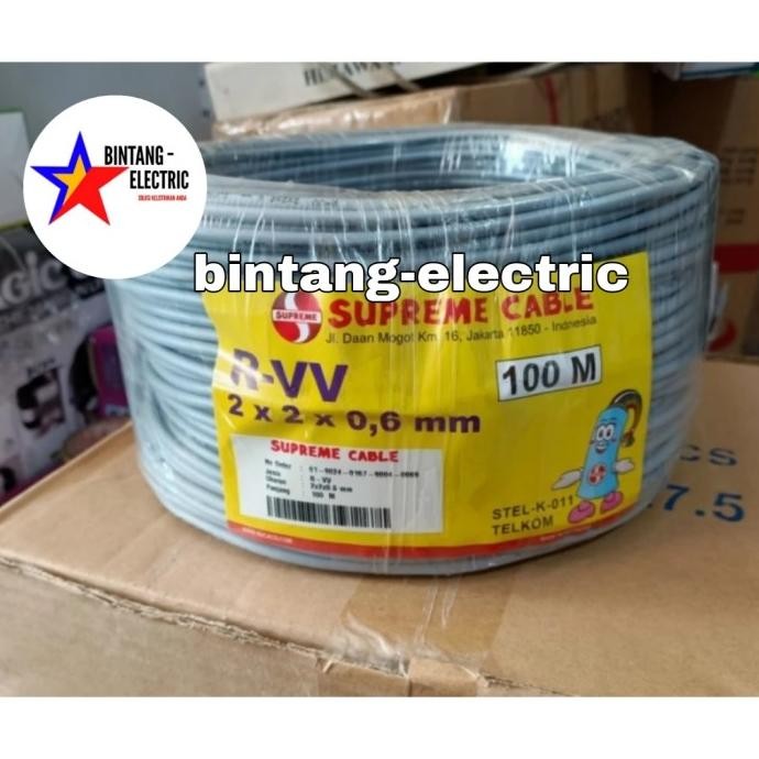 Jual Kabel Telepon Supreme 2 Pair 4x0.6 4C @100m | Shopee Indonesia