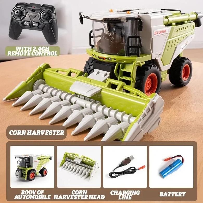 Jual remote control harvester smoking with led light sound agricultural ...