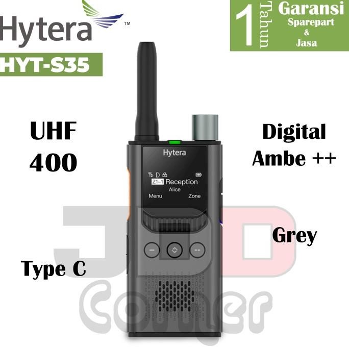 Jual HT Slim Hytera S1 Pro Metallic Grey HYT-S35 UHF 400 Digital DMR AMBE++ Type C ORIGINAL ...