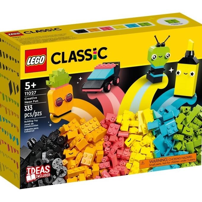 Jual LEGO CLASSIC-11027 Creative Neon Fun Set Box Kids Building Kid Toy ...