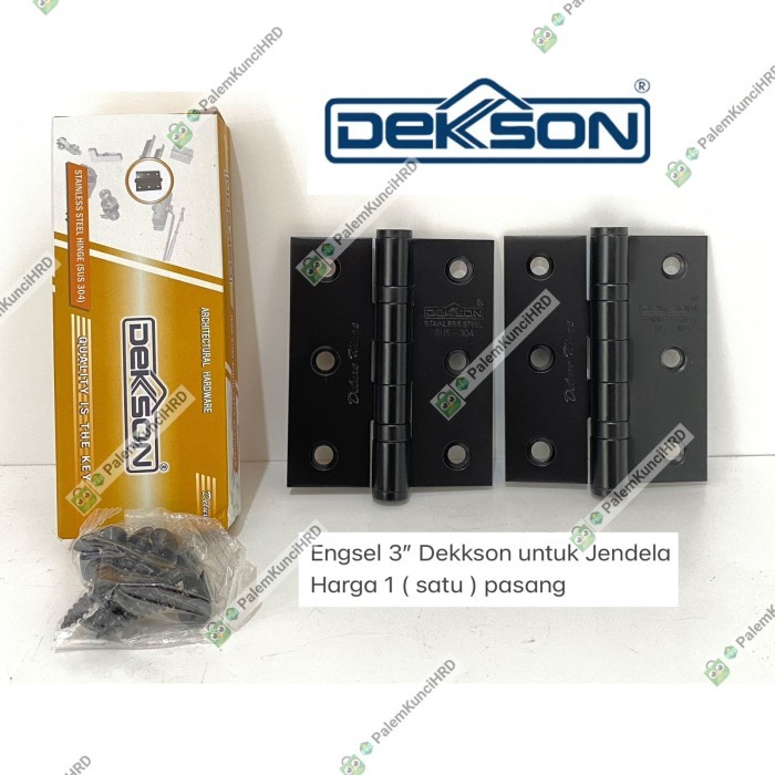 Jual Engsel kupu Dekson 3" Black ESS DL 3x2,5x2MM 2BB engsel pintu ...