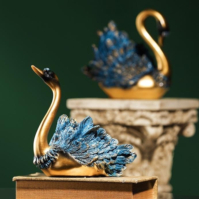 Jual Luxury Swan Statue Patung Pajangan Angsa Emas Elegan Patung Hiasan ...