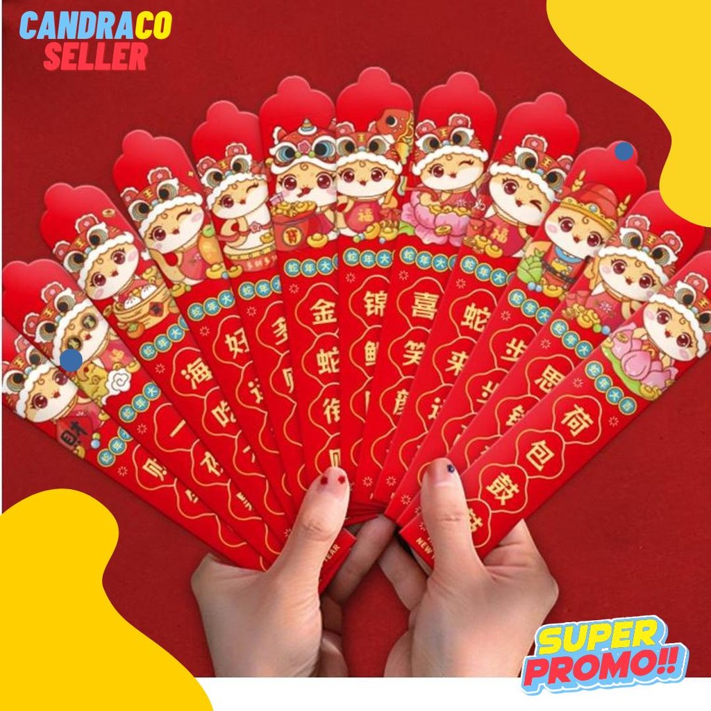 Jual Angpao Lotere Ular 12 Shio Keberuntungan Unik Isi 12 Pcs Kotak ...