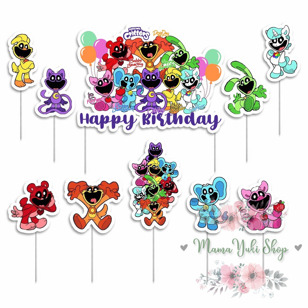 Jual Topper Cake Hiasan Kue Ulang Tahun karakter SMILING CRITTERS ...