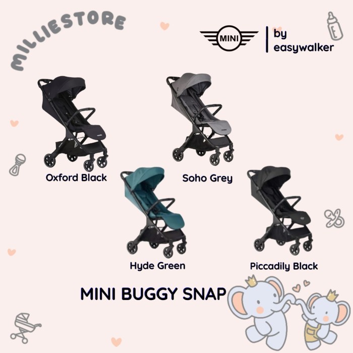 Jual EasyWalker Stroller Mini Buggy SNAP Stroller Autofold (Cabin Sized ...