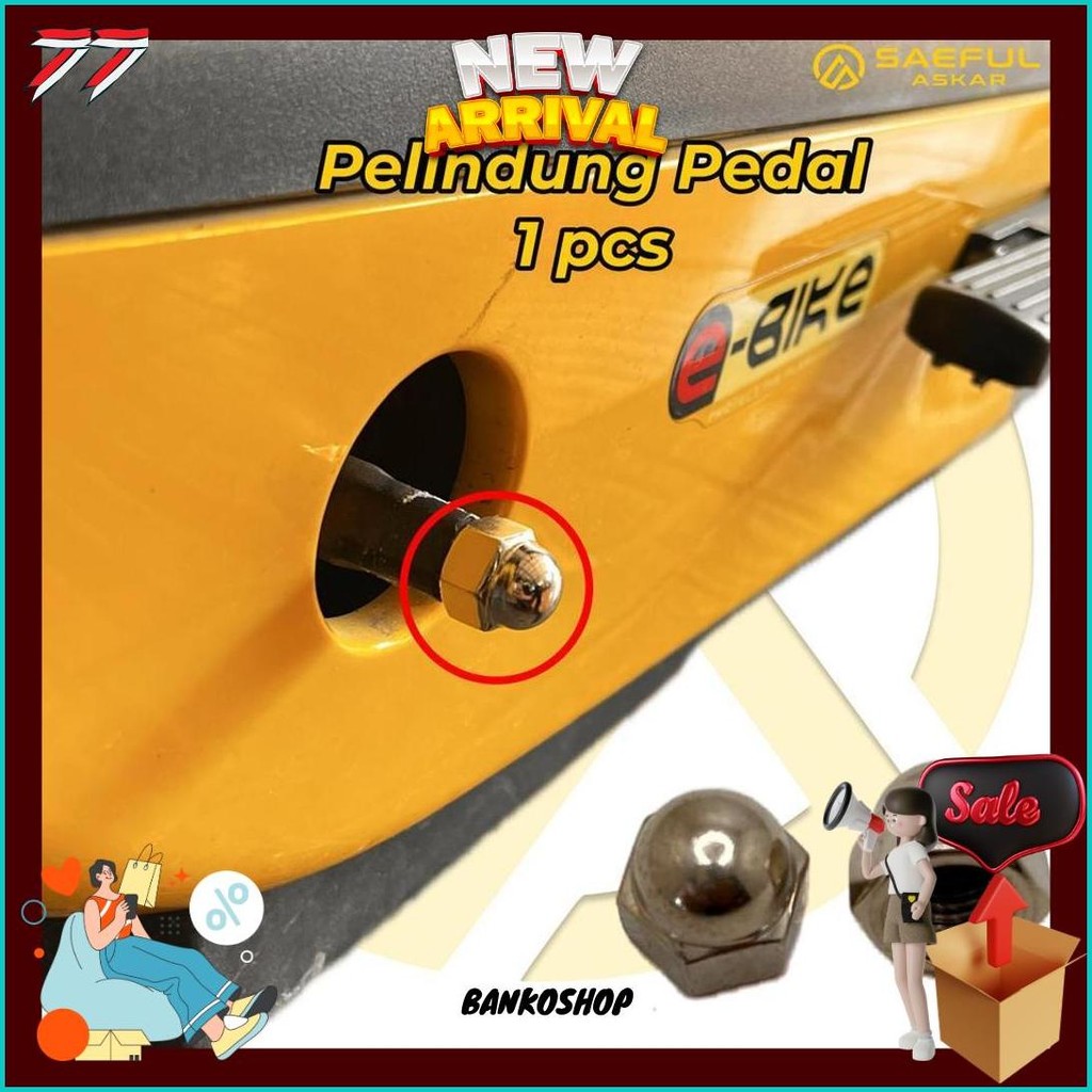Jual Crank Tuas Pedal Sepeda Listrik Mur Baut Pedal Sepeda Listrik ...