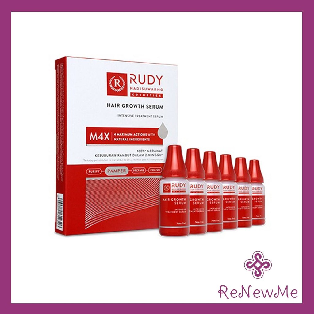 Jual Hair Growth Serum Rudy Hadisuwarno Cosmetics NEW 6x9ml | Shopee ...