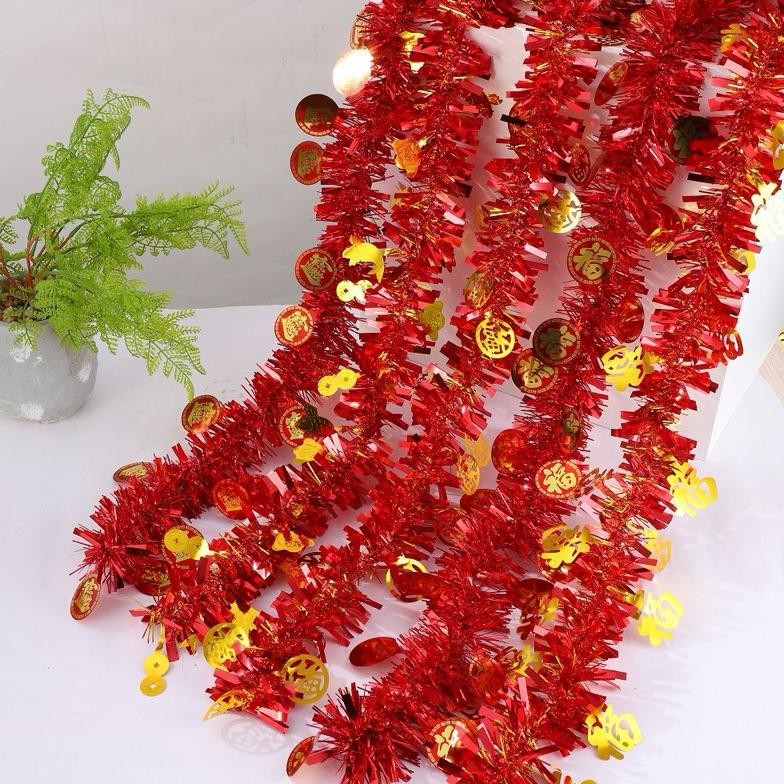 Jual tyu Slinger Tinsel Imlek Motif Fu Meihua Hiasan Dekorasi Tahun ...