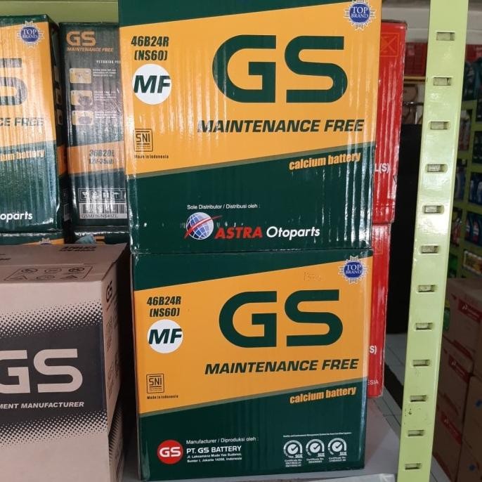 Jual Aki Gs Astra Mf Kering Ns60 45Ah (Rush/Terios/Grandmax/Avanza/Xenia) | Shopee Indonesia