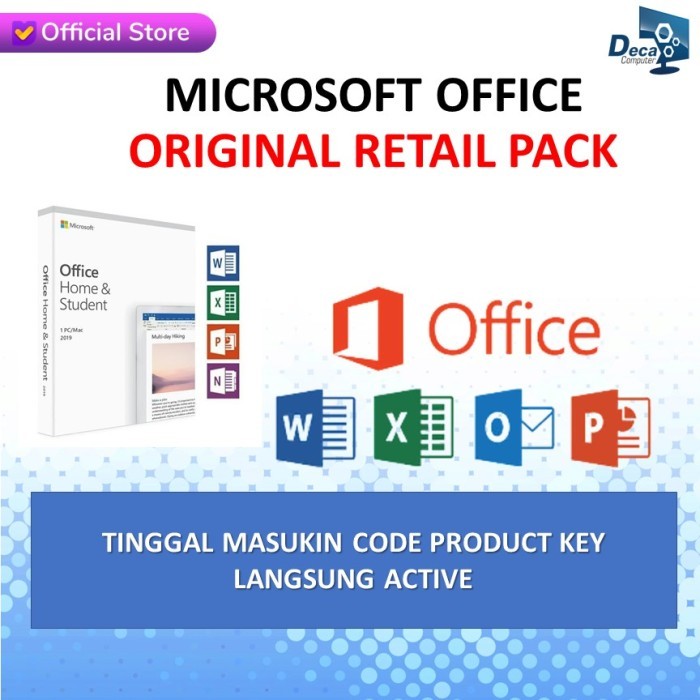 Jual MICROSOFT OFFICE HOME STUDENT 2019 FPP 1PC ORIGINAL | Shopee Indonesia