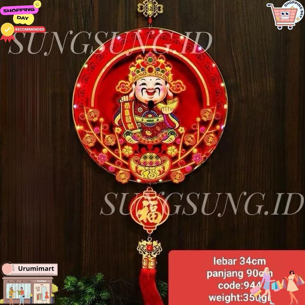 Jual Hiasan Imlek Terbaru Lampu Led / Panjangan Imlek 2025 Chai Sen Ye ...