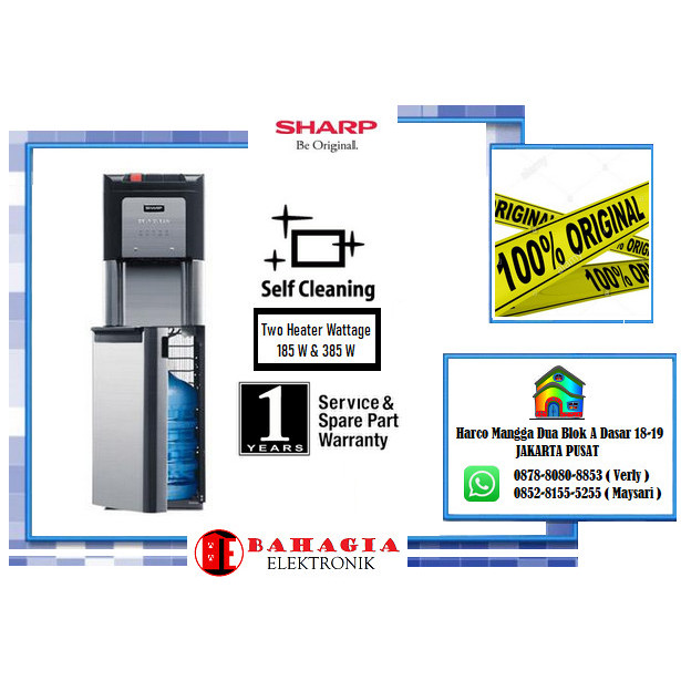 Jual Sharp Water Dispenser Bottom Loading SWD-73EH-BK - Hitam | Shopee Indonesia