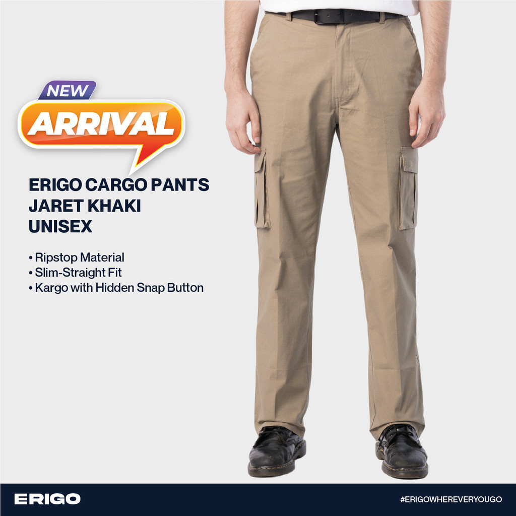 Jual Erigo Cargo Pants Jaret Khaki - Celana Panjang Cargo Unisex ...