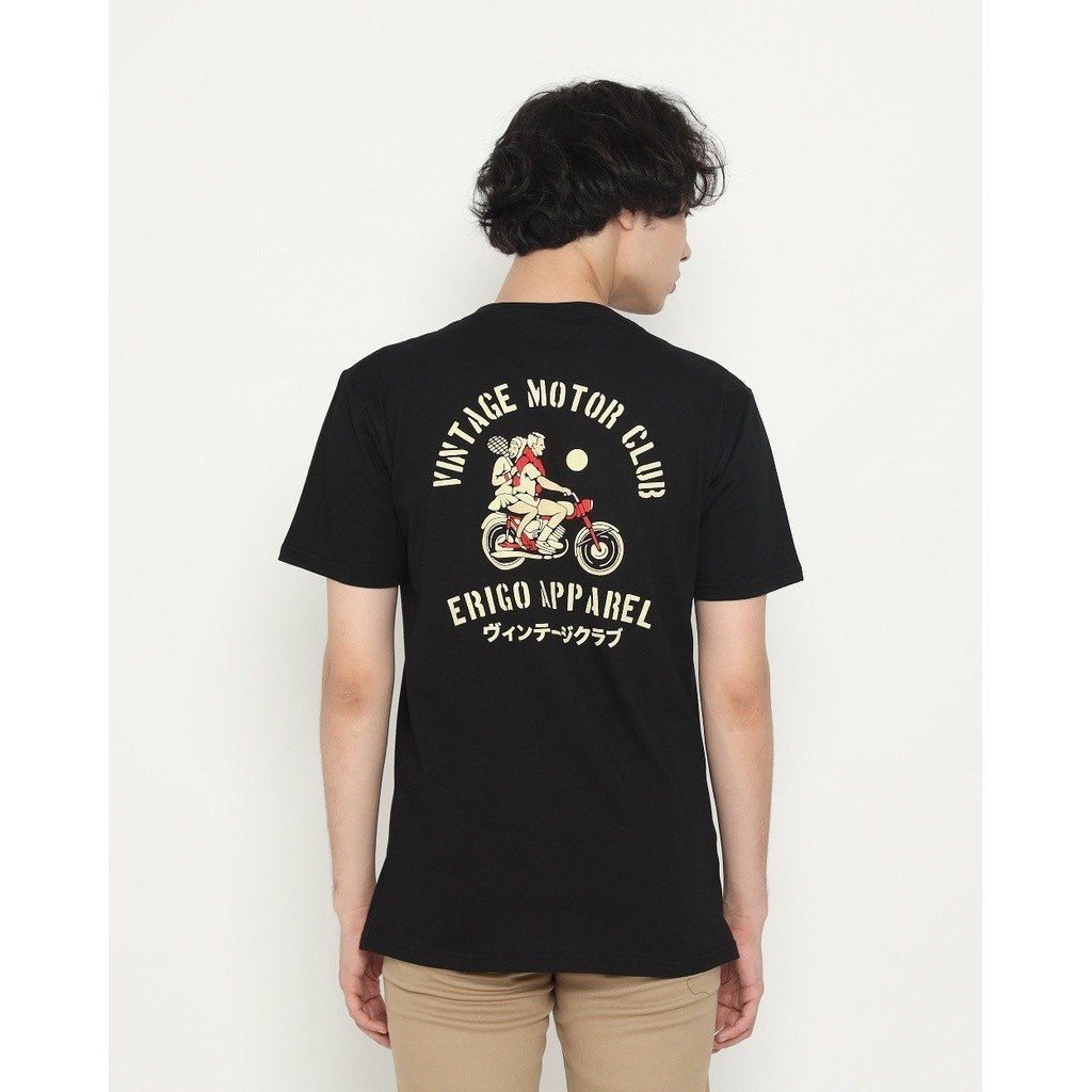 Jual Erigo T-Shirt Motor Club Black Unisex | Shopee Indonesia