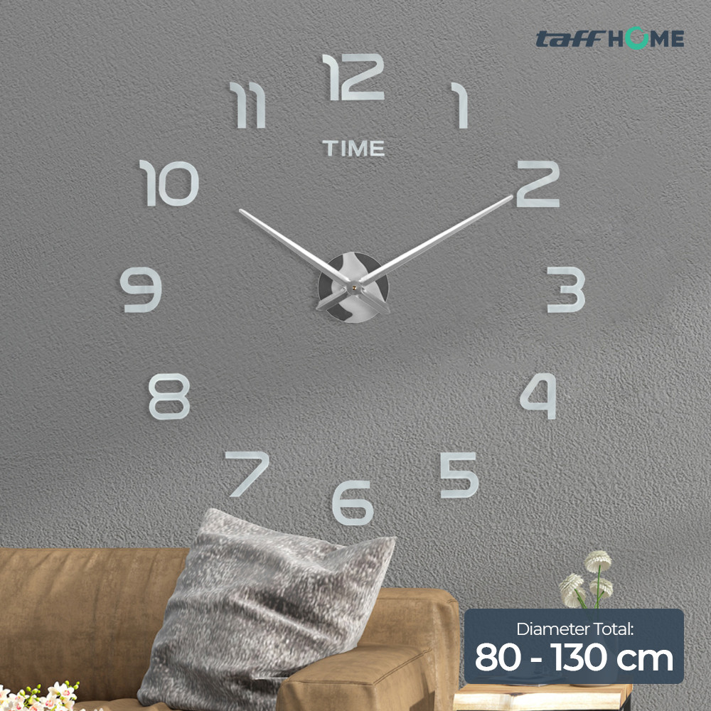 Jual TaffHOME Jam Dinding Besar DIY Giant Wall Clock 80-130cm - DIY-105 ...
