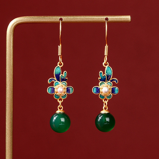 Jual Penampilan Bunga dan Penampilan Bulan925Anting Giok Perak Anting ...