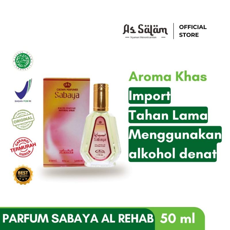 Jual Eau De Parfum - Parfum Sabaya Al Rehab Dengan Alkohol Denat 100% Halal dan Original - 50 ml ...