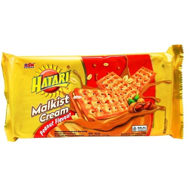 Jual S22630 ASW HATARI MALKIST CREAM PEANUT SANDWICH 118GR MAJU BERSAMA ...