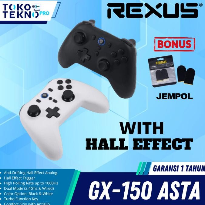 Jual REXUS ASTA GX150 / GX-150 GAMING GAMEPAD JOYSTICK CONTROLLER WITH ...