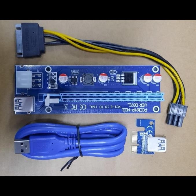 Jual Promo GPU USB Riser 1x-16x 4x Solid capacitor +pcie splitter COD ...
