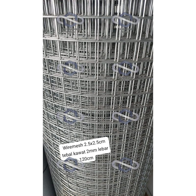 Jual [ROLL] WIREMESH GALVANIS 1114 TEBAL 2MM UK 2,5x2,5CM/ PAGAR KAWAT ...