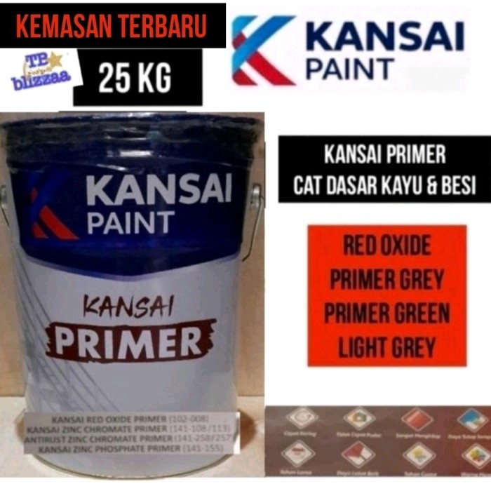 Jual PROMO! Kansai Primer Red Oxide 008 ZincChromate 25kg Cat Dasar ...