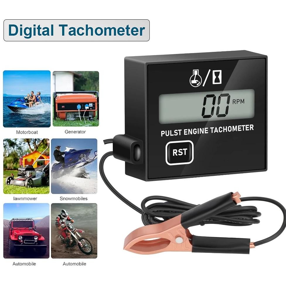 Jual Digital Chainsaw Tachometer Motorcycle Tach Gauge Pulse ...