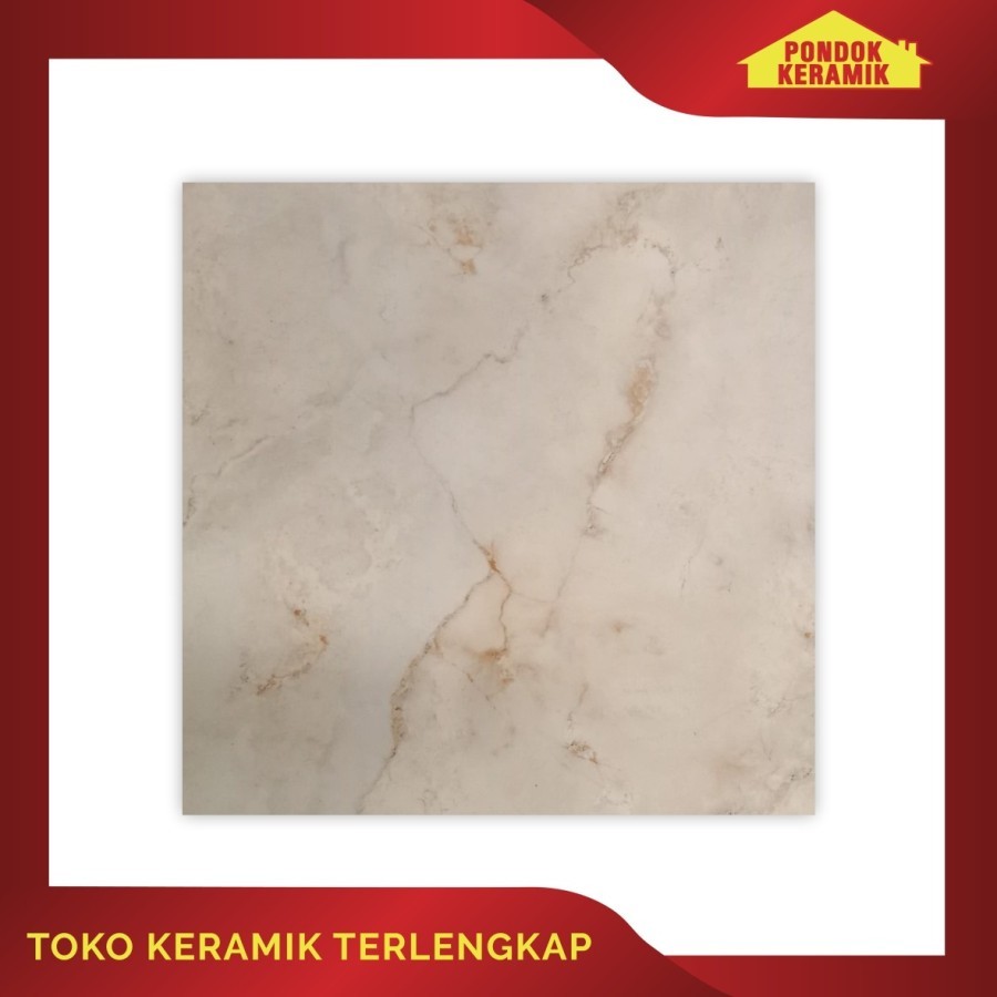 Jual Keramik Lantai Motif Marble Milazo 50x50 Warasawa Light Cream ...
