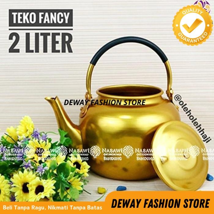 Jual TEKO AIR ZAM ZAM FANCY 2 LITER TEKO ARAB EMAS STAINLESS HAJI UMROH ...