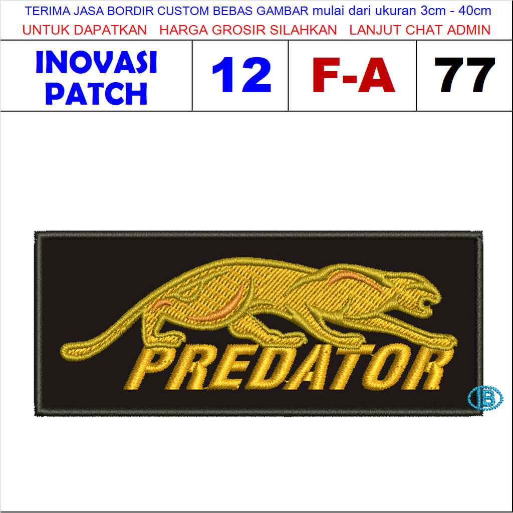 Jual PATCH BORDIR LOGO F-A77 PREDATOR CUES CUE POOL BILLIARD TULISAN - INOVASI PATCH REVIEW ...