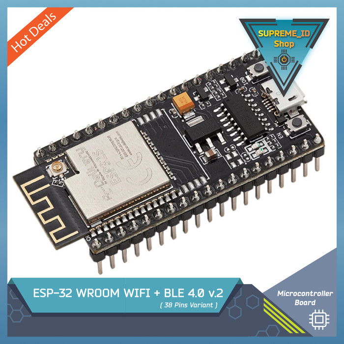 Jual ESP32 ESP-32 WROOM WIFI + BLE IOT DEVELOPMENT BOARD (38PIN) CP2102 ...