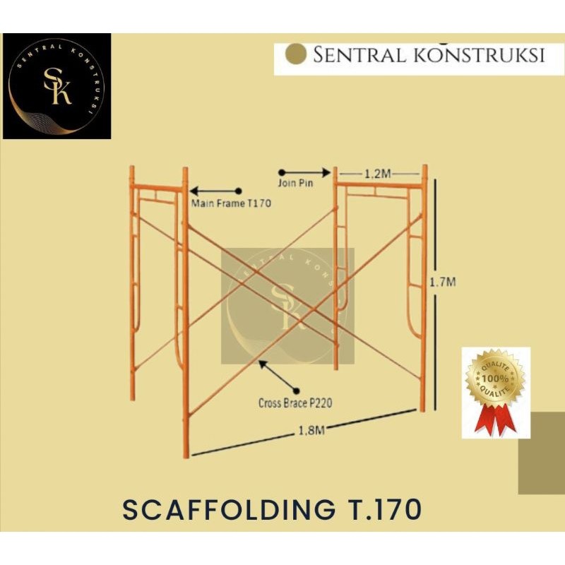 Jual Scaffolding Tinggi 170cm Merk SM | Shopee Indonesia