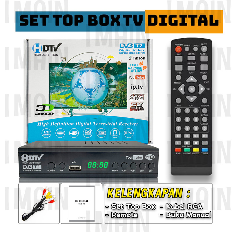 Jual DVB-T2 Set Top Box TV Digital Receiver Penerima Siaran Full HD ...